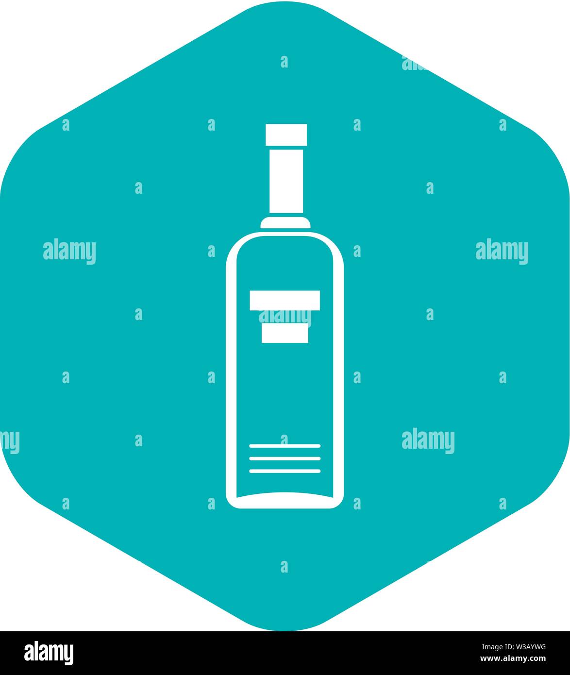 Bottle of vodka icon, simple style Stock Vector Image & Art - Alamy