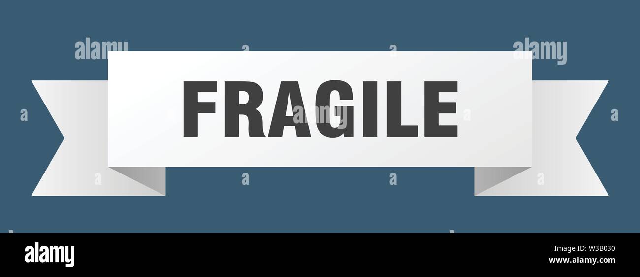 fragile ribbon. fragile isolated sign. fragile banner Stock Vector ...