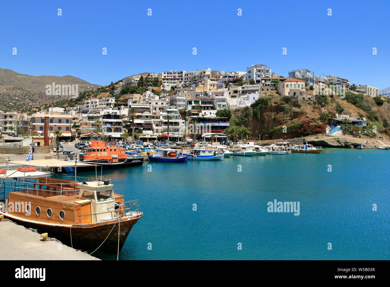 Agia Galini Beach in Crete island in Greece Stock Photo - Alamy