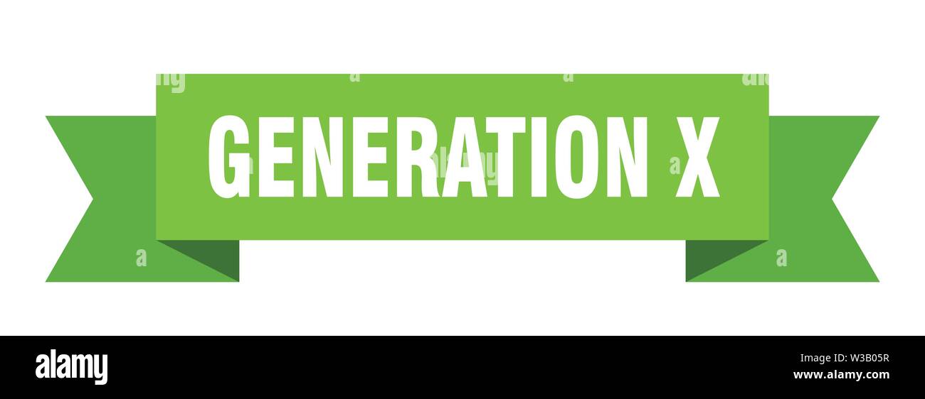 generation x ribbon. generation x isolated sign. generation x banner ...