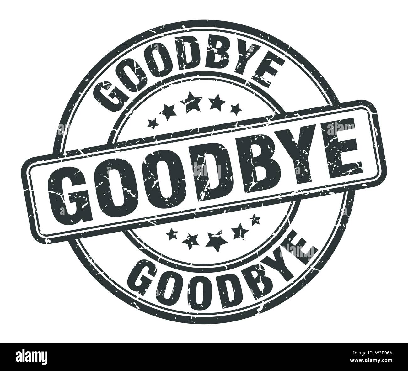 goodbye stamp. goodbye round grunge sign. goodbye Stock Vector Image ...
