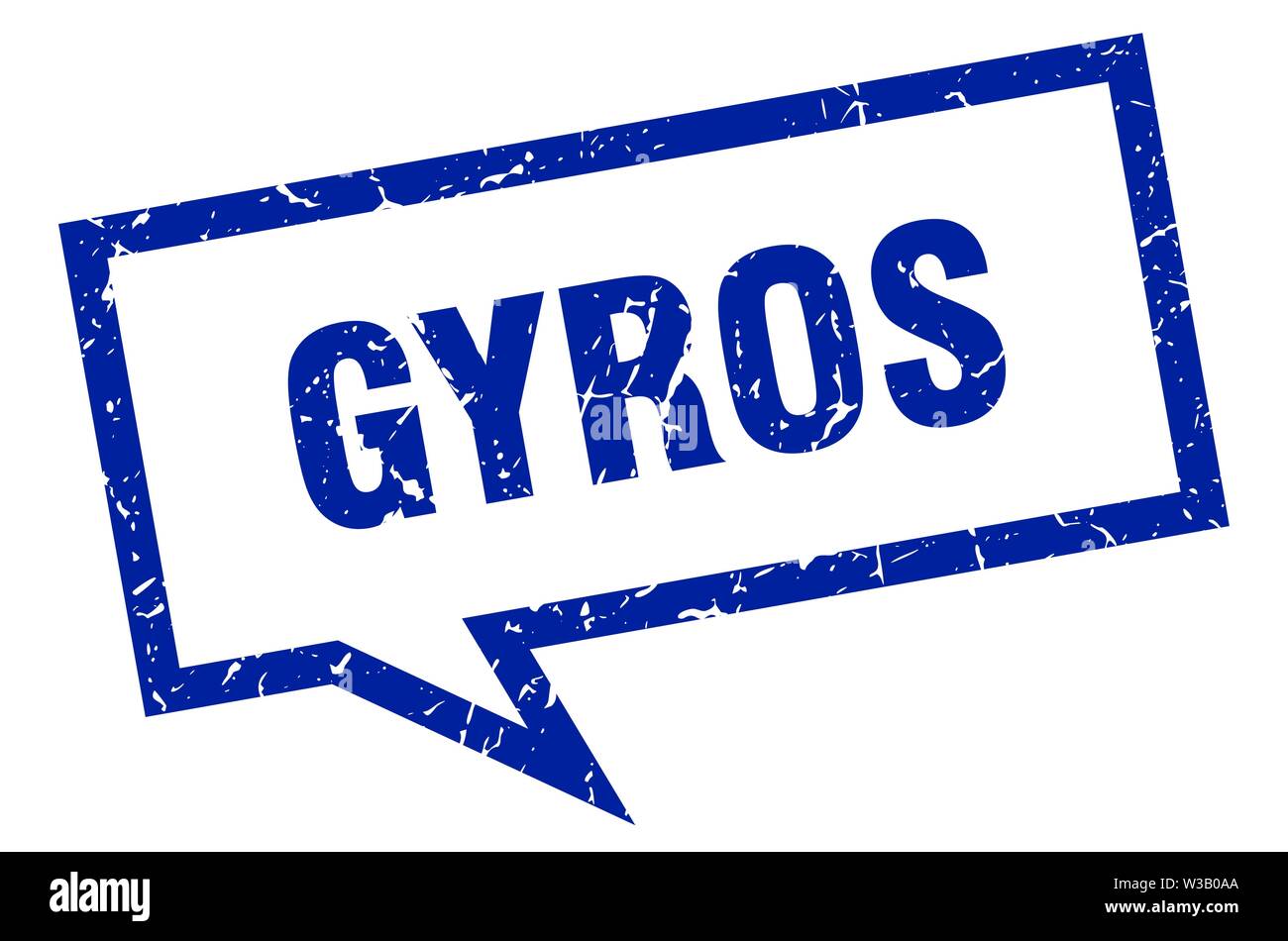 gyros sign. gyros square speech bubble. gyros Stock Vector Image & Art ...