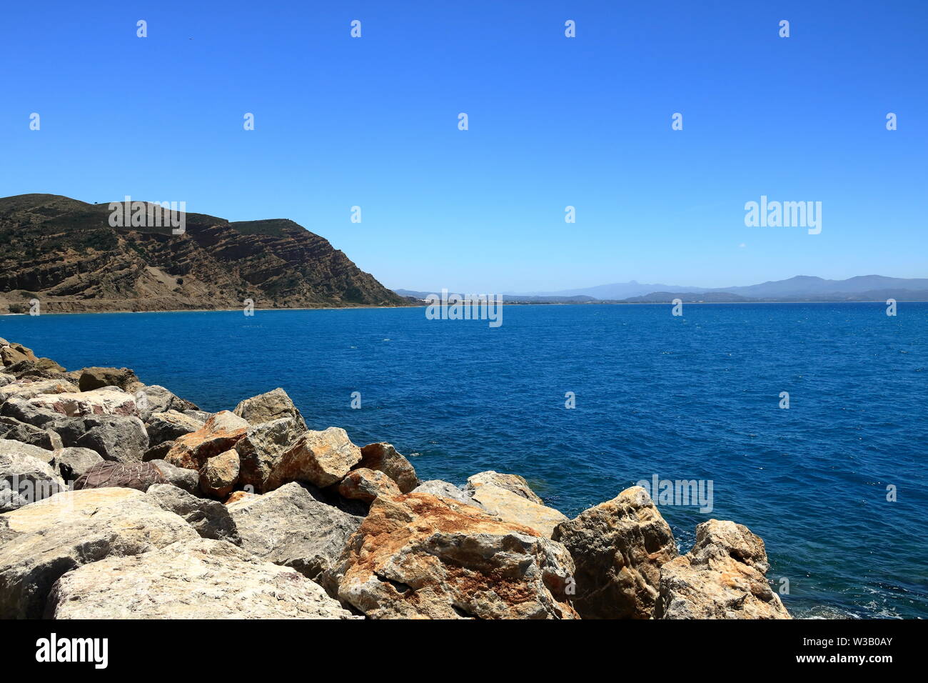 Agia Galini Beach in Crete island in Greece Stock Photo - Alamy