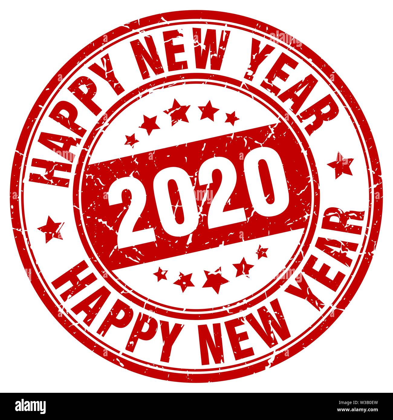 happy new year 2020 red stamp. new year 2020. two thousand and twenty ...