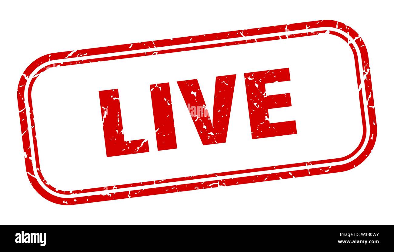 live stamp. live square grunge sign. live Stock Vector Image & Art - Alamy