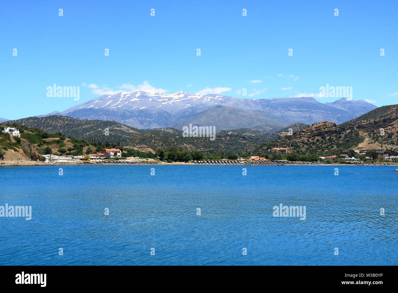 Agia Galini Beach in Crete island in Greece Stock Photo - Alamy