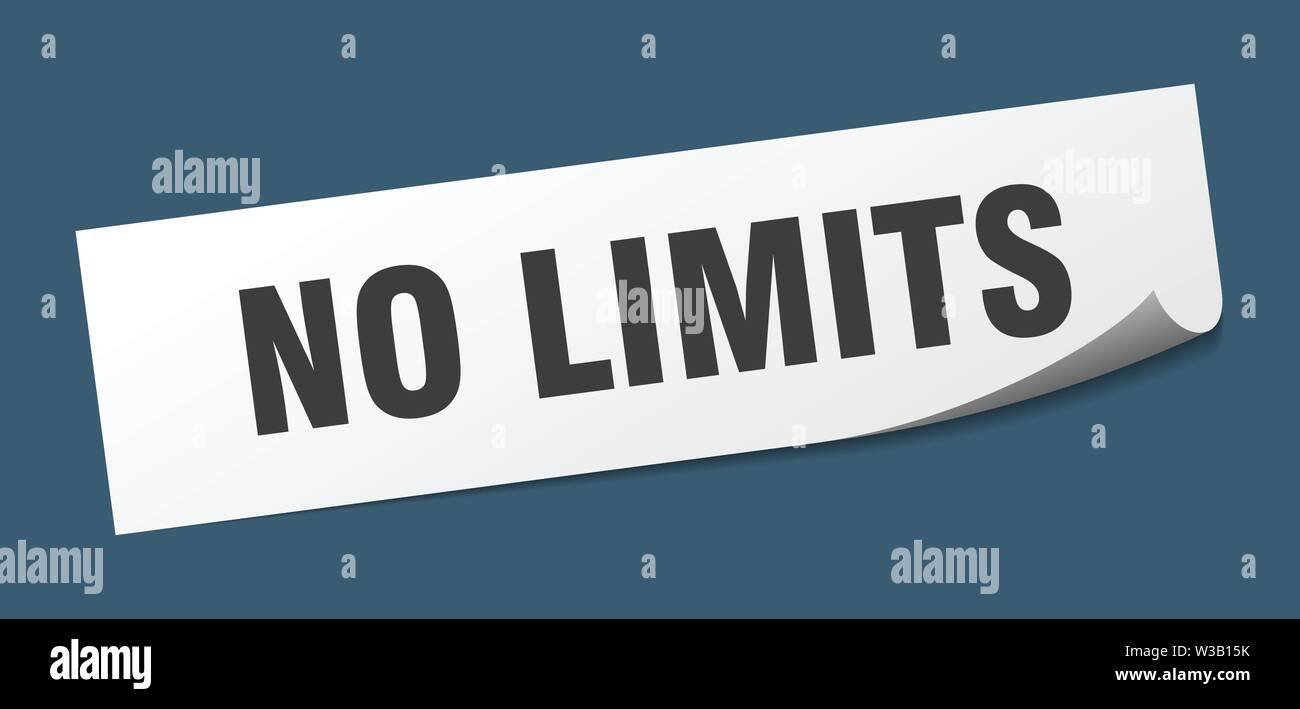 no limits sticker. no limits square isolated sign. no limits Stock ...