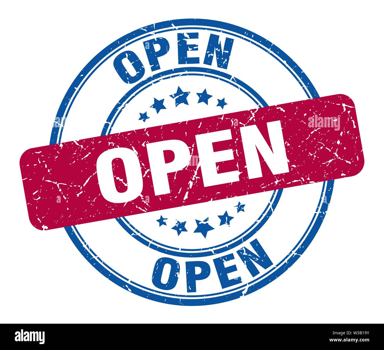 open stamp. open round grunge sign. open Stock Vector Image & Art - Alamy