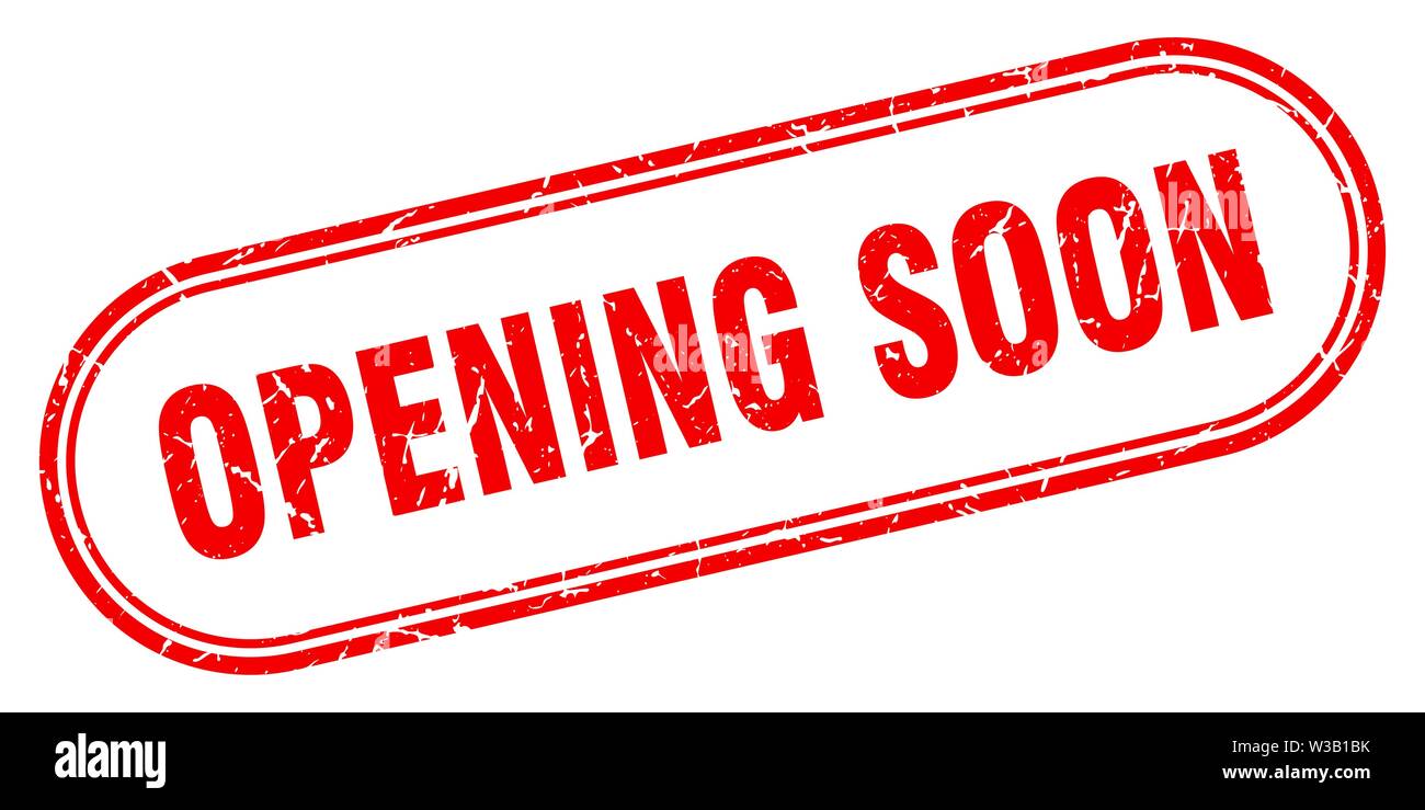 Opening soon red square hi-res stock photography and images - Alamy