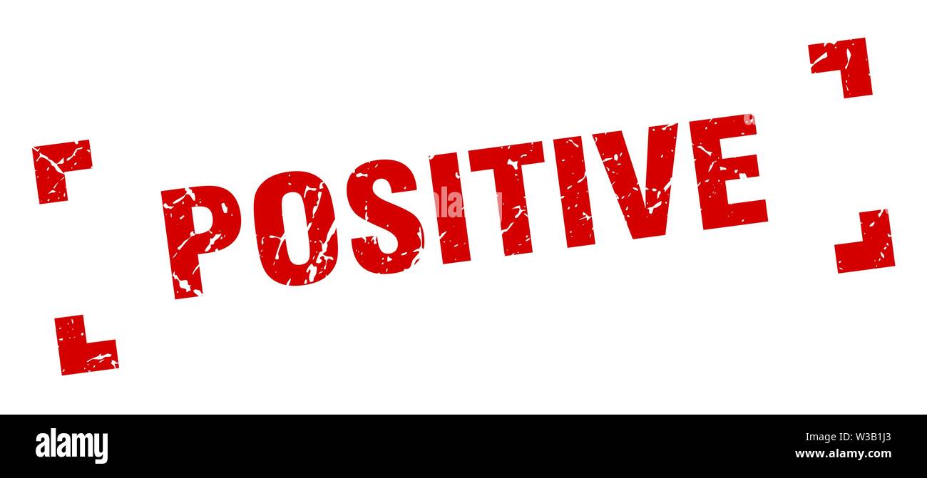 positive stamp. positive square grunge sign. positive Stock Vector ...