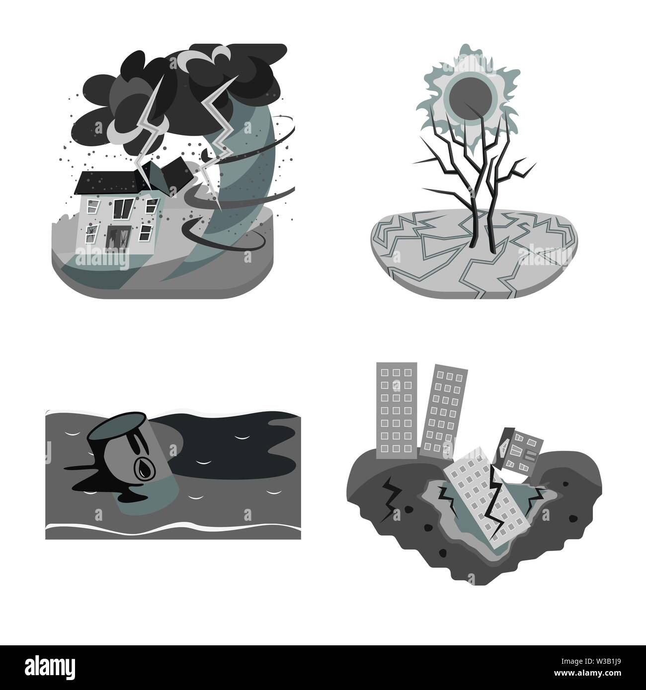 Isolated object of nature and apocalypse logo. Collection of nature and ...