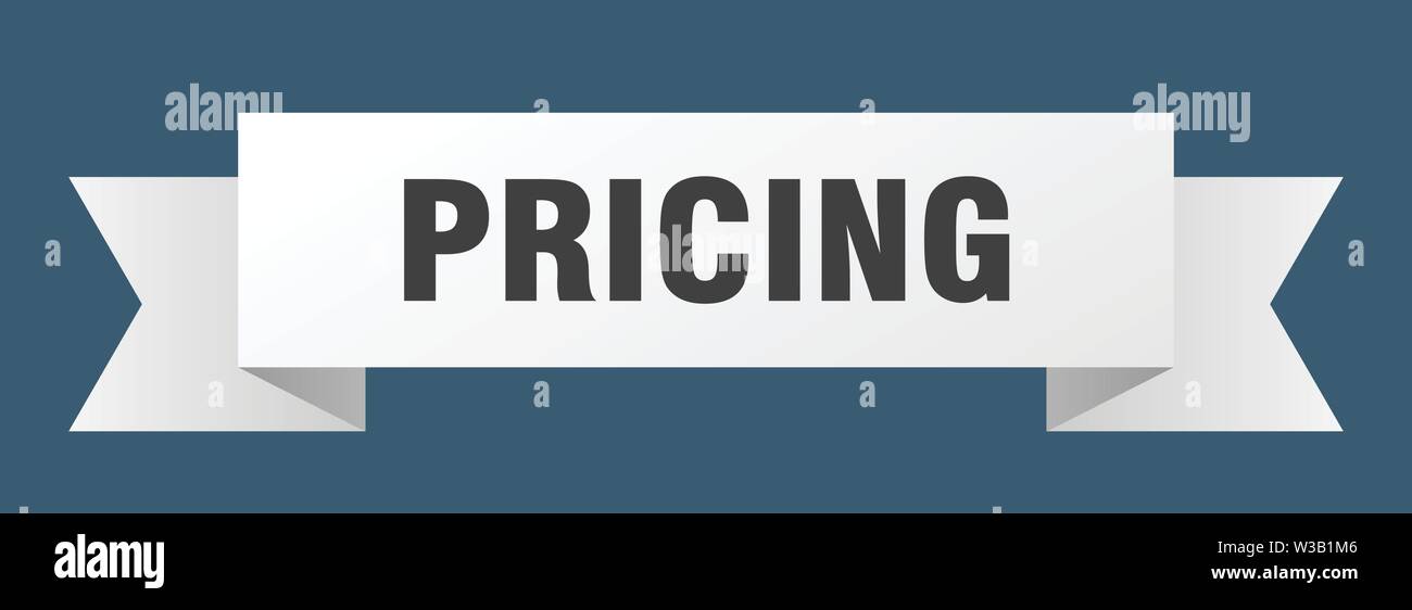 pricing ribbon. pricing isolated sign. pricing banner Stock Vector ...