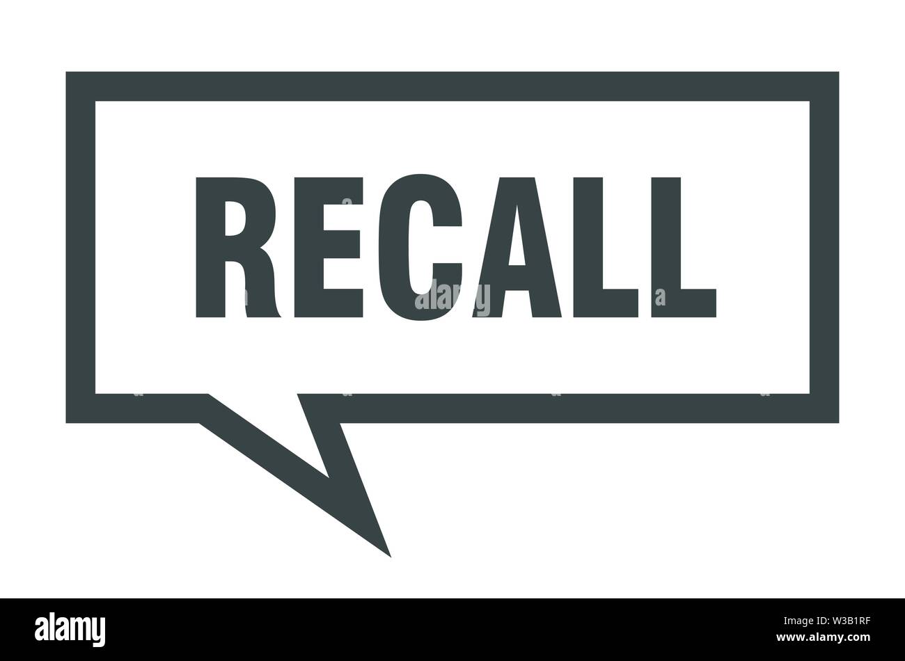 Recall word Stock Vector Images - Alamy