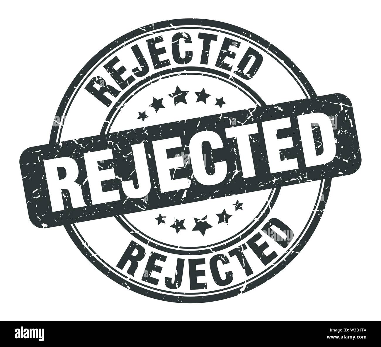 Reject stamp round Black and White Stock Photos & Images - Alamy