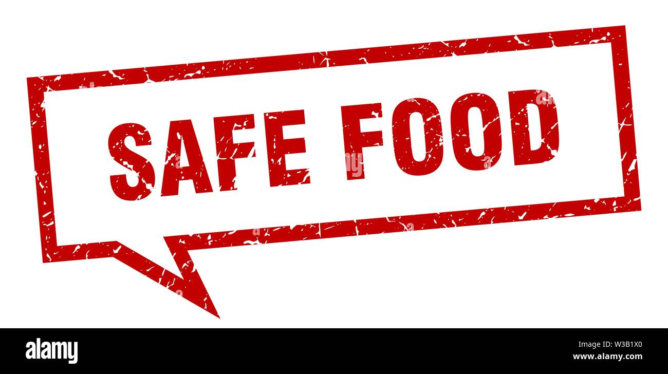 safe food sign. safe food square speech bubble. safe food Stock Vector ...