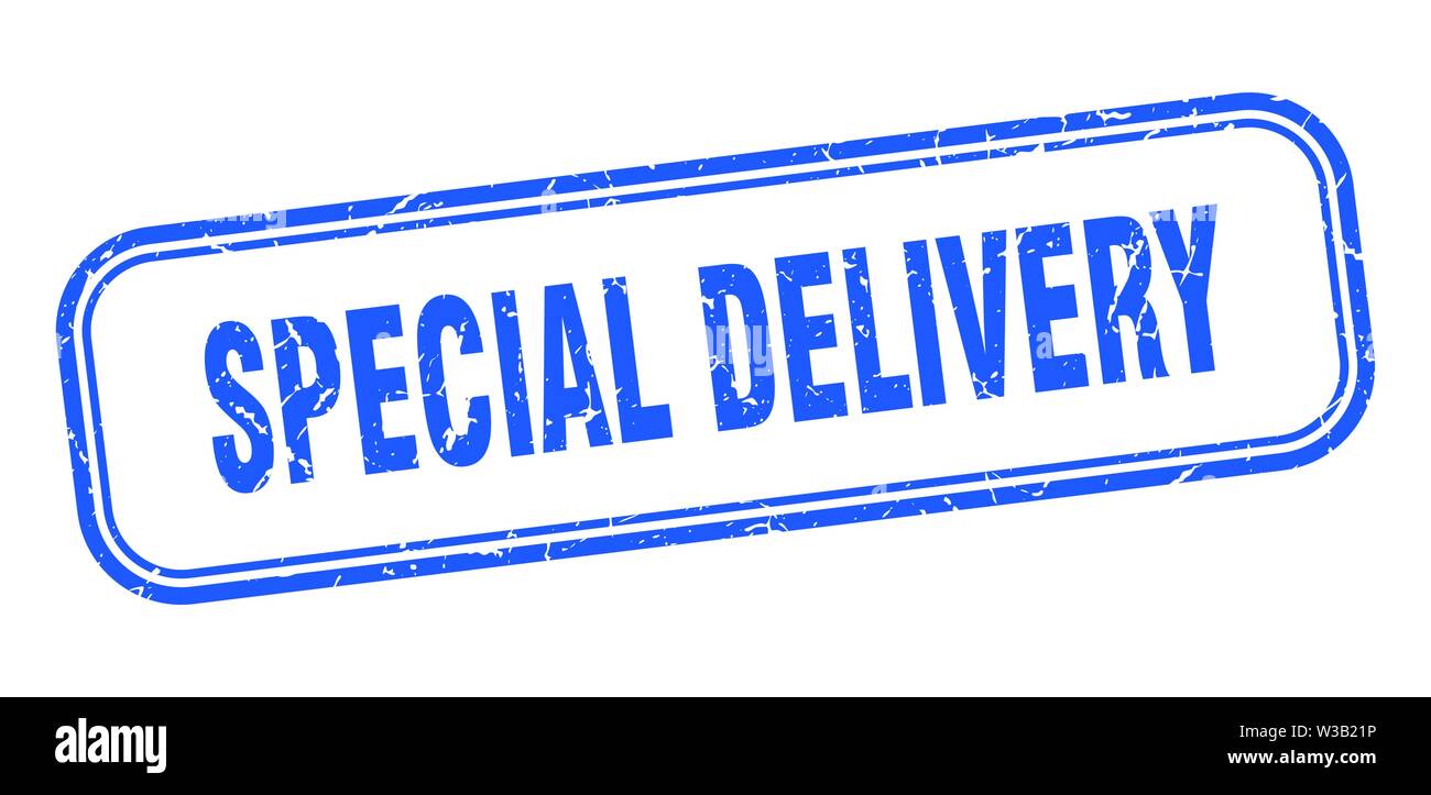 special delivery stamp. special delivery square grunge sign. special ...