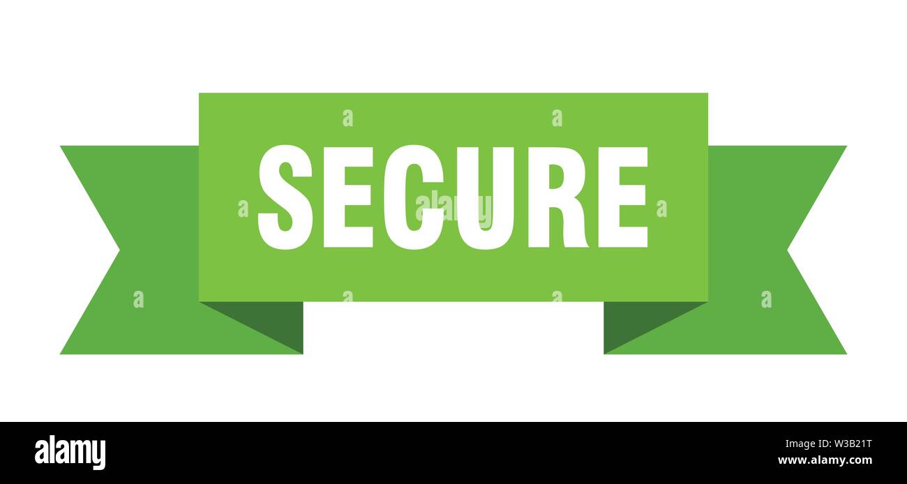 secure ribbon. secure isolated sign. secure banner Stock Vector Image ...