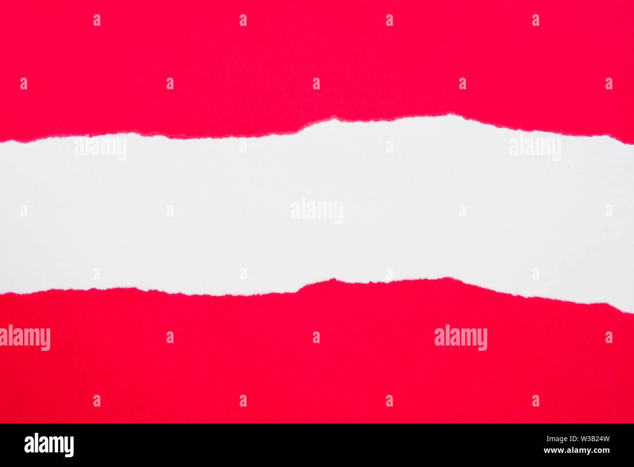 pieces of red color paper on white background with copy space Stock ...