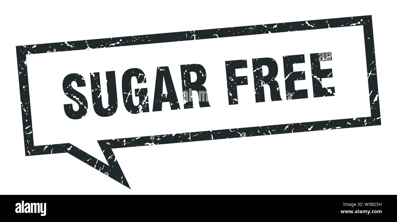 sugar free sign. sugar free square speech bubble. sugar free Stock ...
