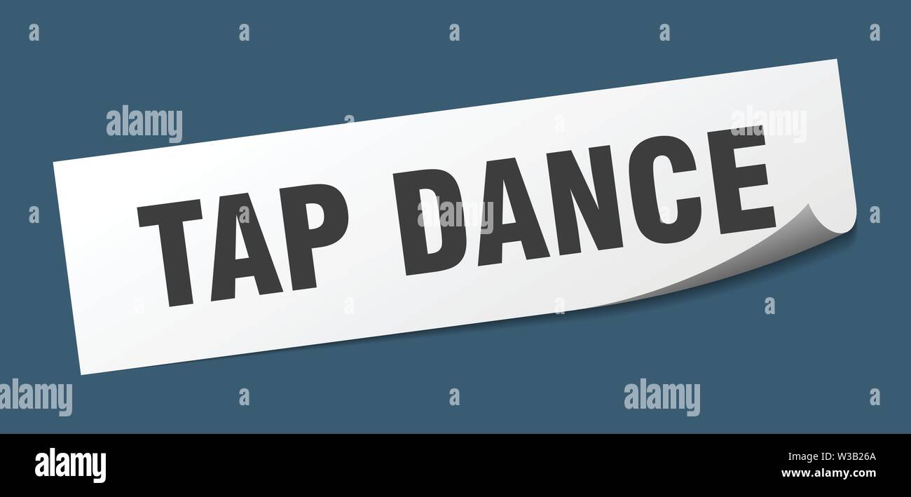tap dance sticker. tap dance square isolated sign. tap dance Stock ...