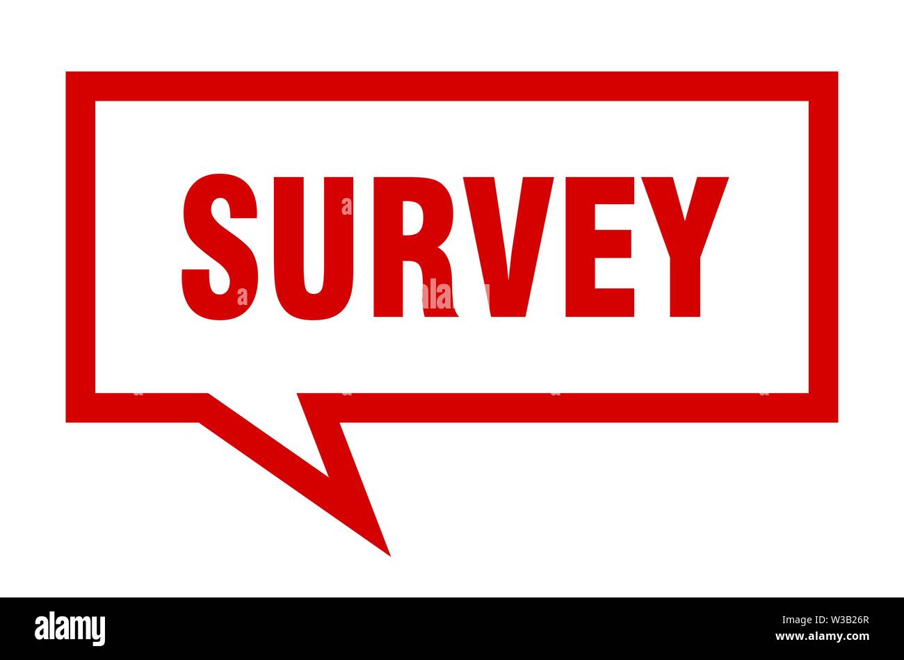 survey sign. survey square speech bubble. survey Stock Vector Image ...