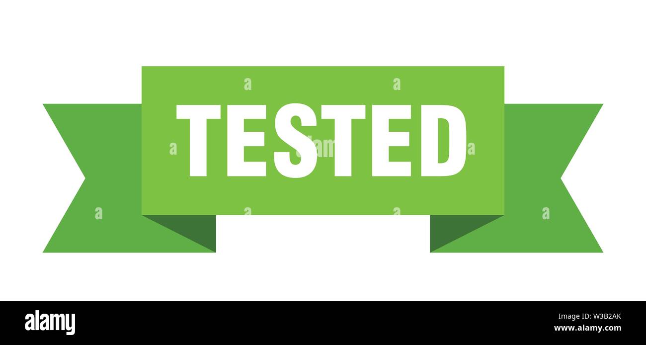 tested ribbon. tested isolated sign. tested banner Stock Vector Image ...