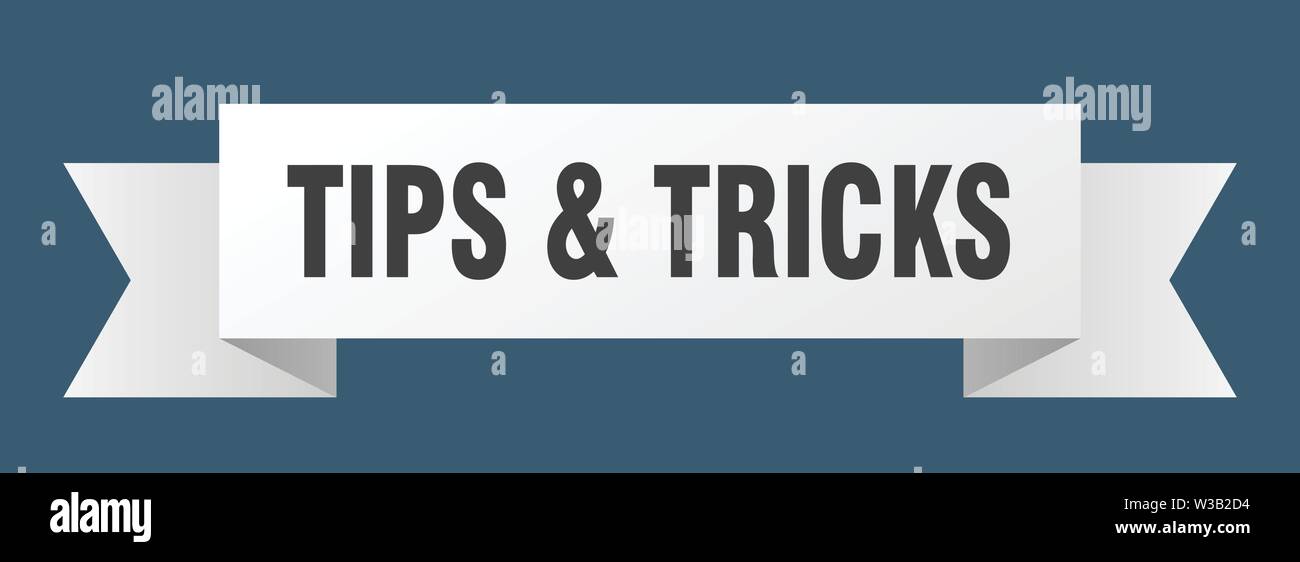 tips & tricks ribbon. tips & tricks isolated sign. tips & tricks banner ...