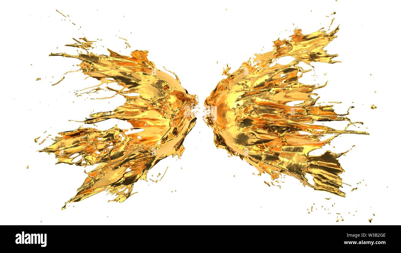 molten fluid splash on white background. suitable for fluid, color and ...