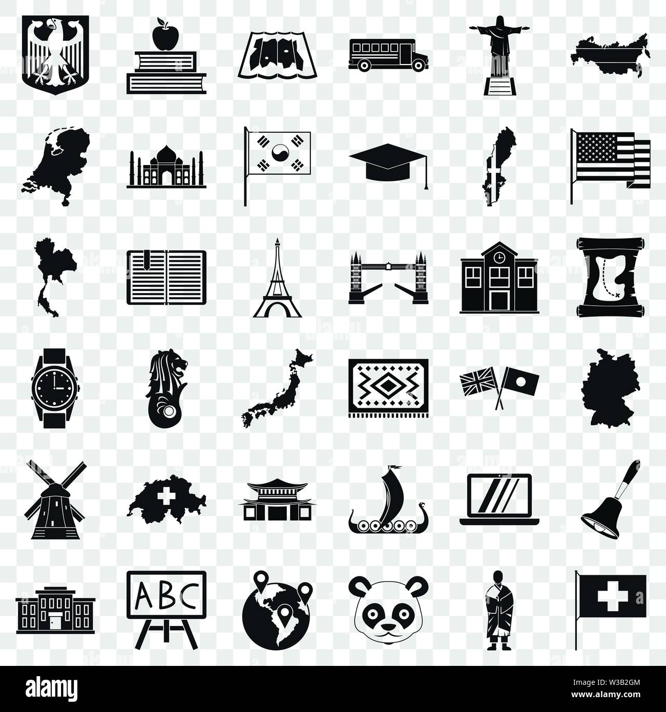 Topography icons set, simple style Stock Vector Image & Art - Alamy