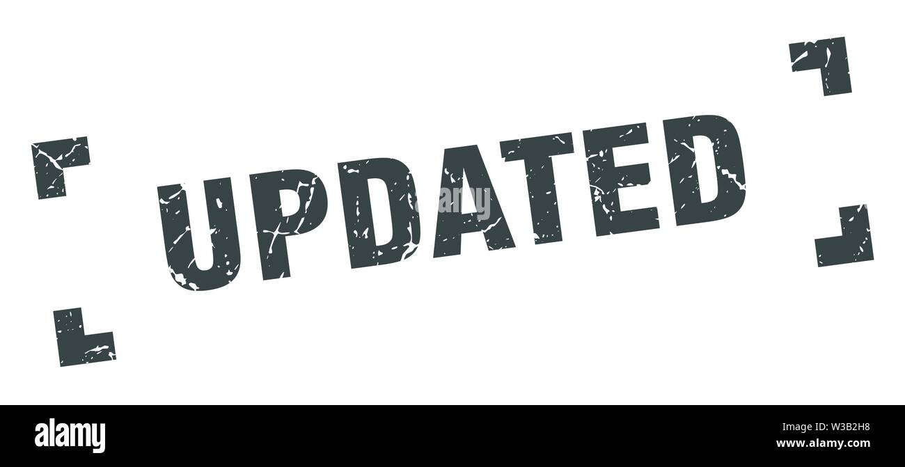 updated stamp. updated square grunge sign. updated Stock Vector Image ...