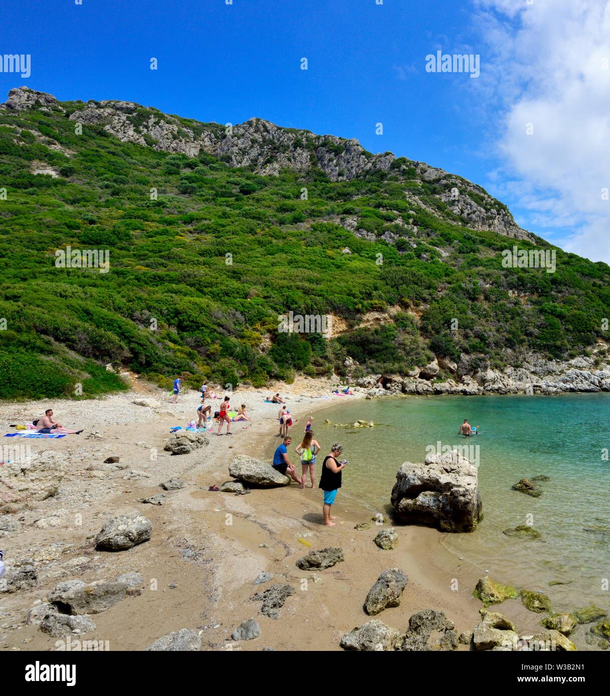 Porto timoni beach, Cape Arillas, Porto Timoni, Afionas, Corfu, Greece ...
