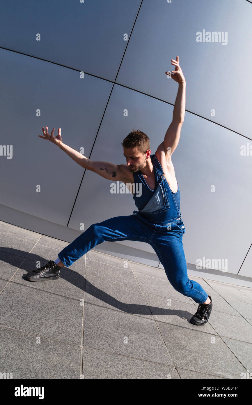 Cool man dance hands up hi-res stock photography and images - Alamy