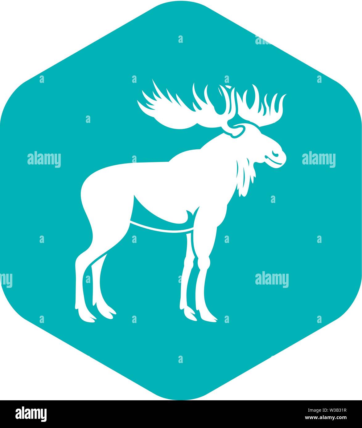 Moose icon, simple style Stock Vector Image & Art - Alamy