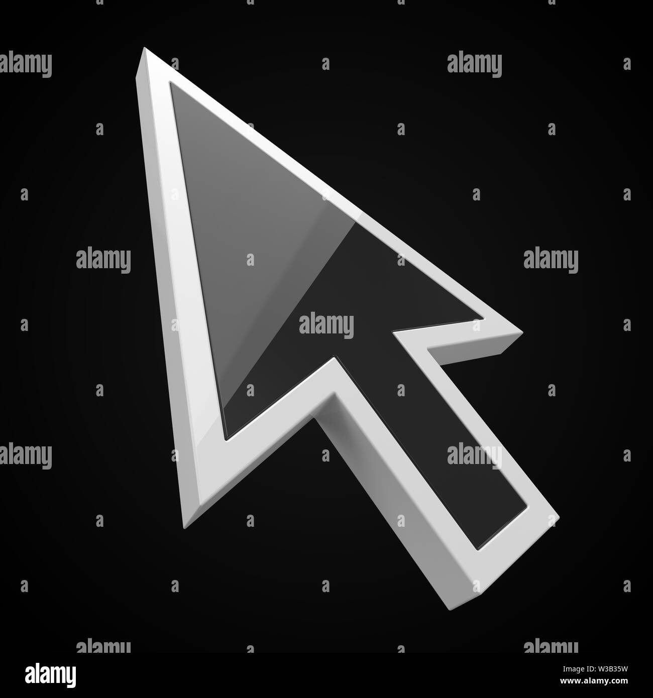 white simple cursoron black background.. suitable for internet ...