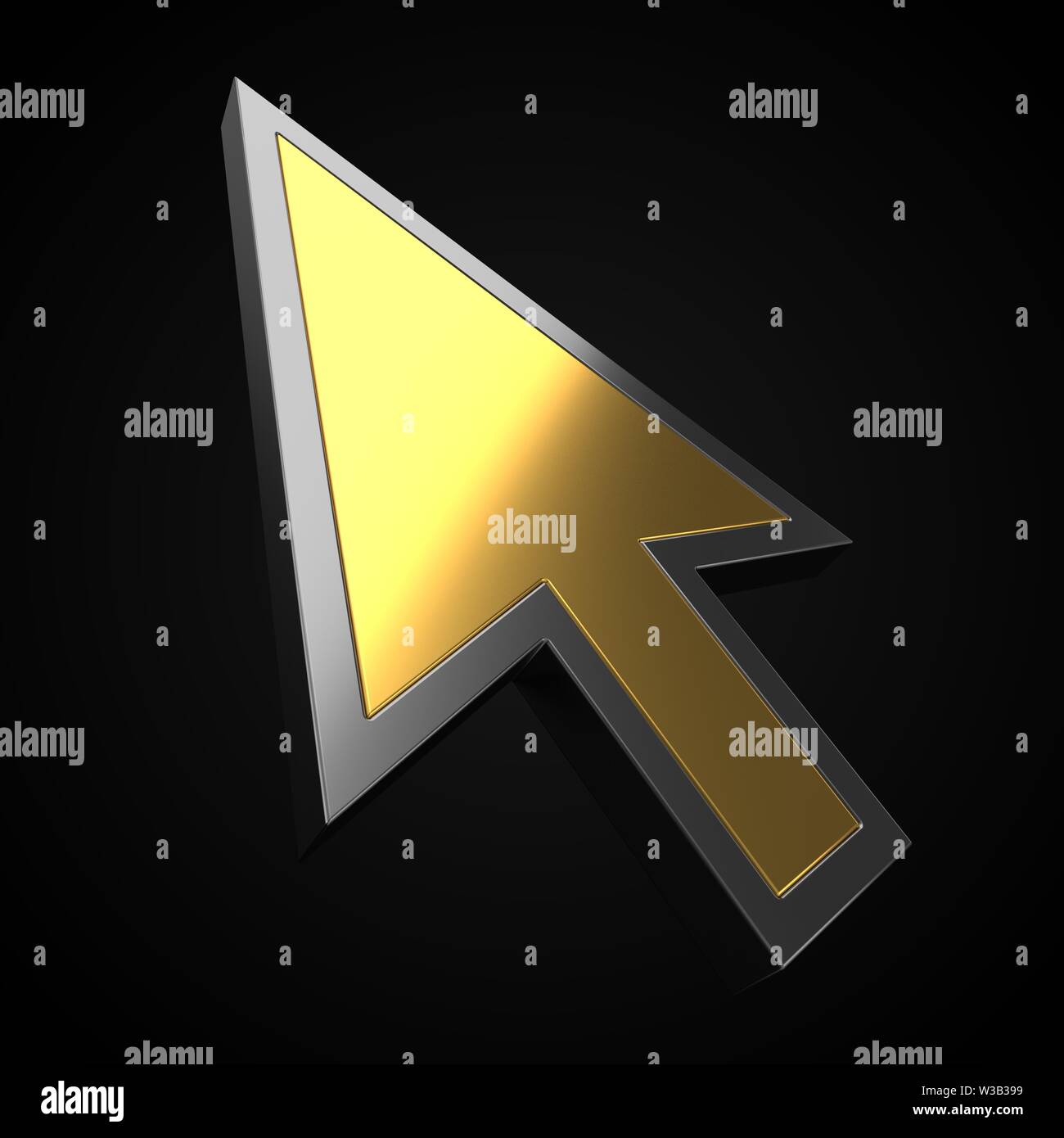 golden luxury cursor on black background. suitable for internet ...