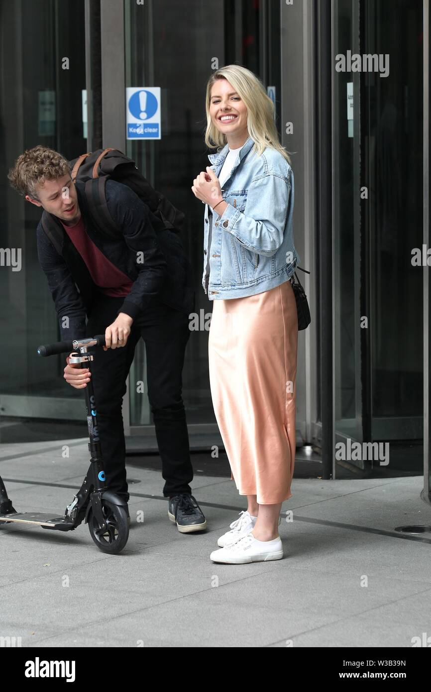 Mollie King Singer-songwriter seen at the BBC studios in London Stock ...