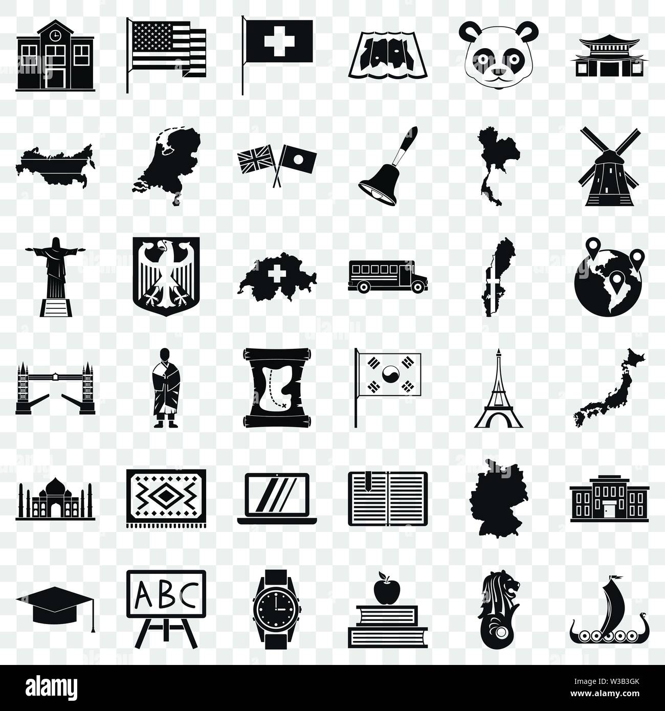 Cartography icons set, simple style Stock Vector Image & Art - Alamy