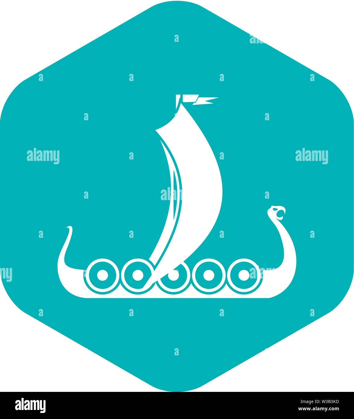 Medieval boat icon, simple style Stock Vector Image & Art - Alamy