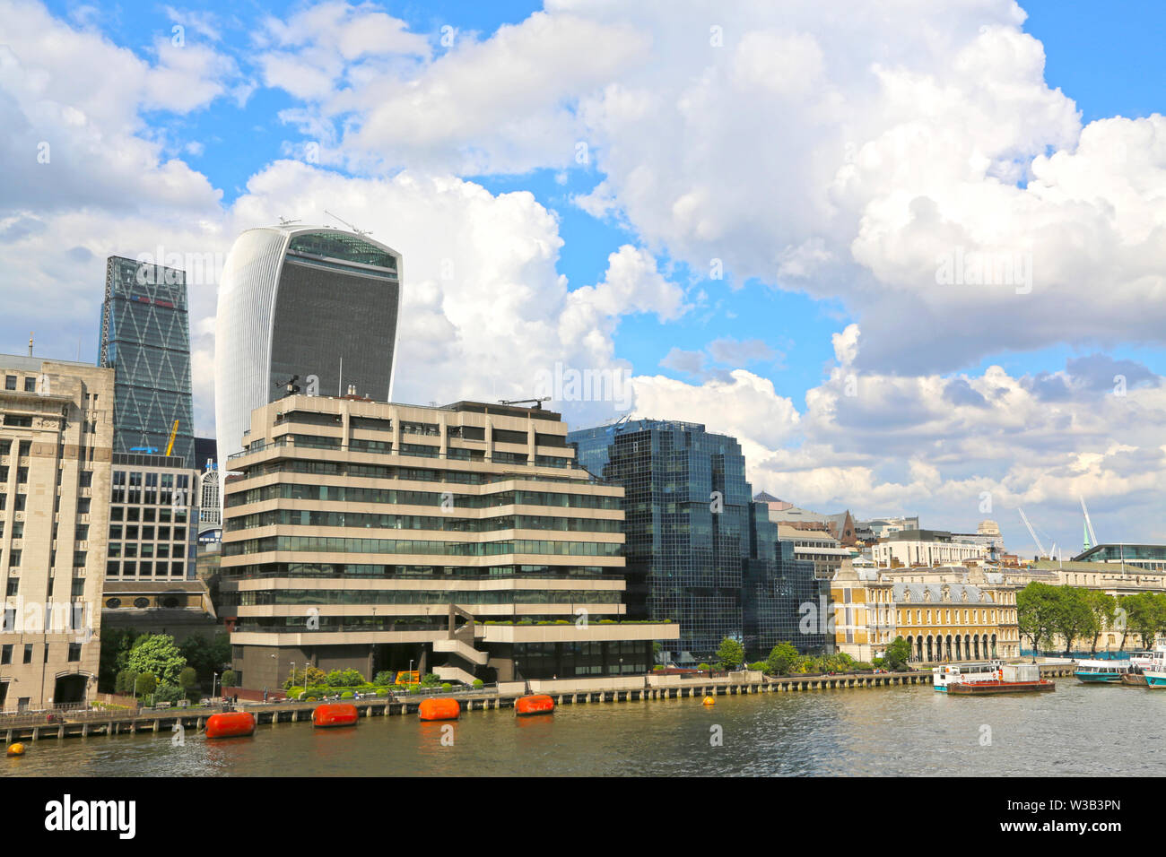 London, Great Britain -May 23, 2016: Modern architecture buildings on ...