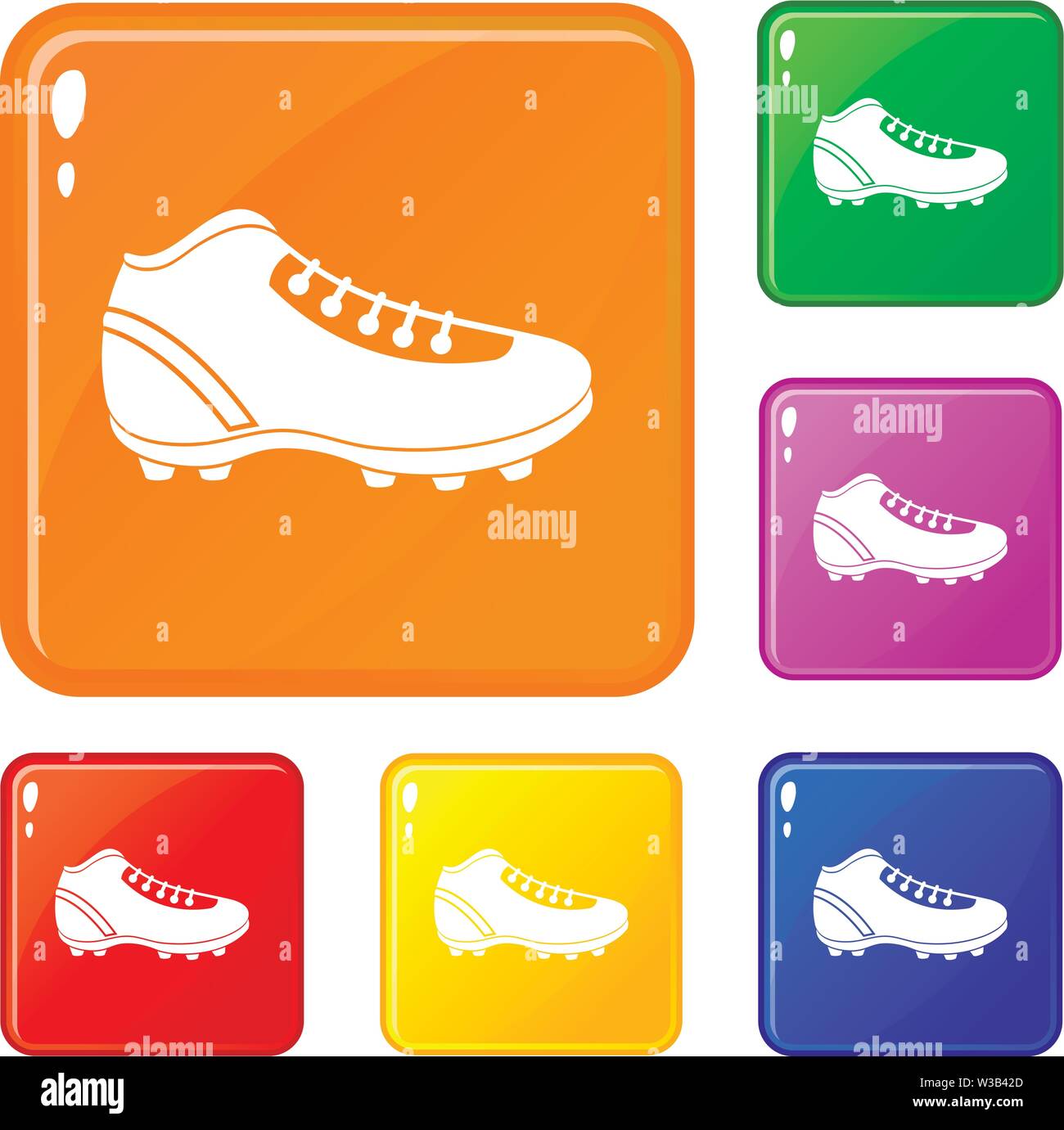 Baseball cleat icons set vector color Stock Vector Image & Art - Alamy