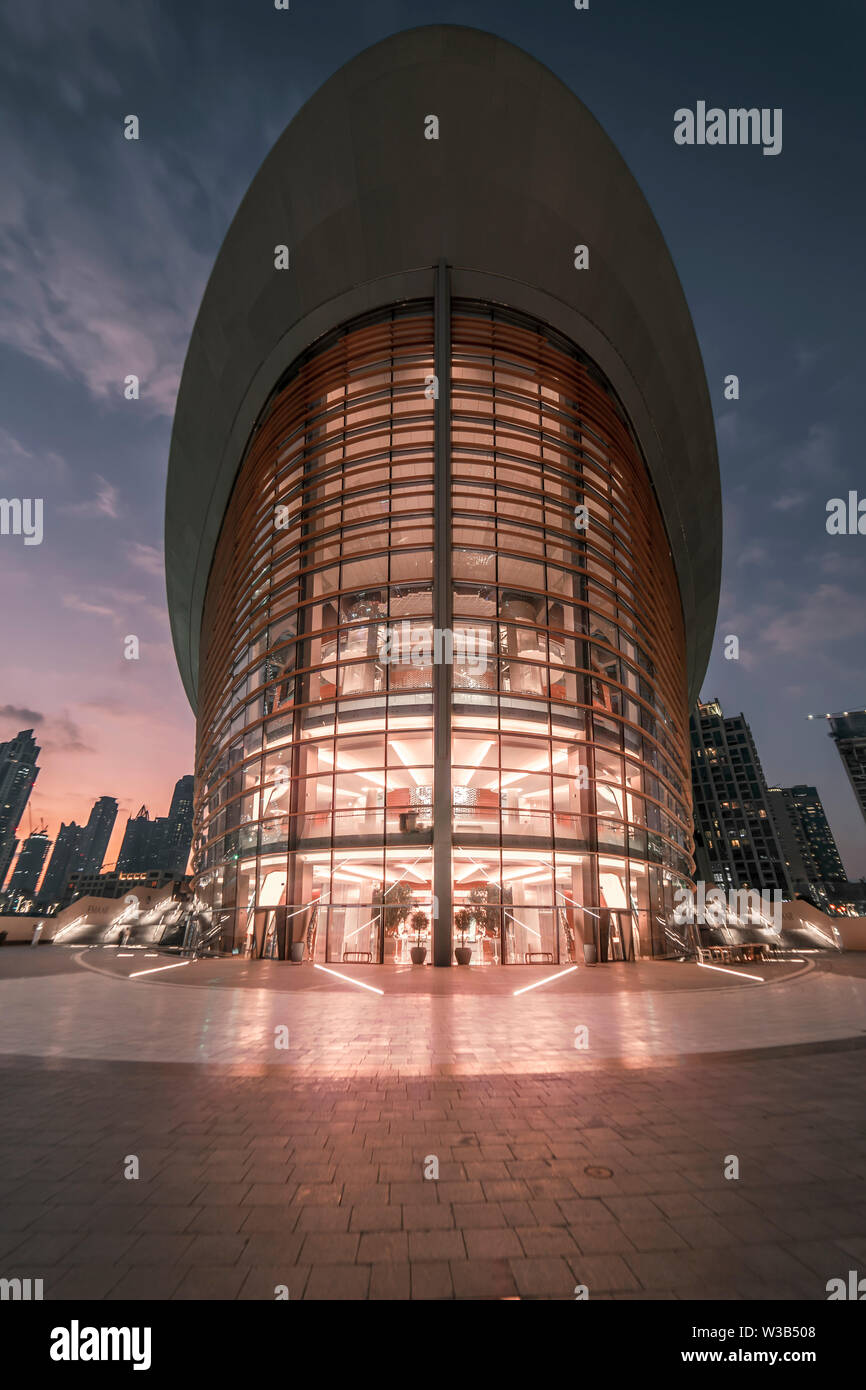 Dubai Opera, Dubai, United Arab Emirates - Jan.15, 2018: Beautiful ...