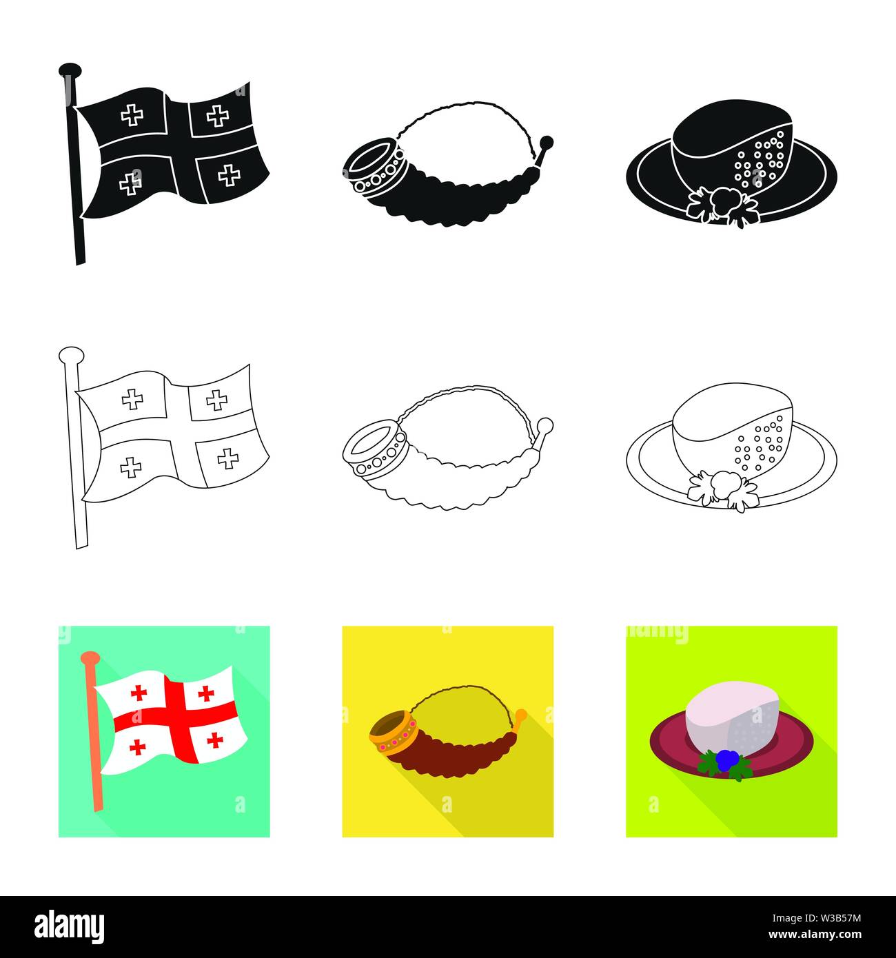 Vector illustration of culture and sightseeing symbol. Collection of ...