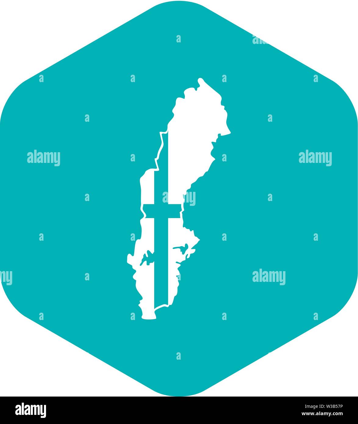 Map of Sweden icon, simple style Stock Vector Image & Art - Alamy