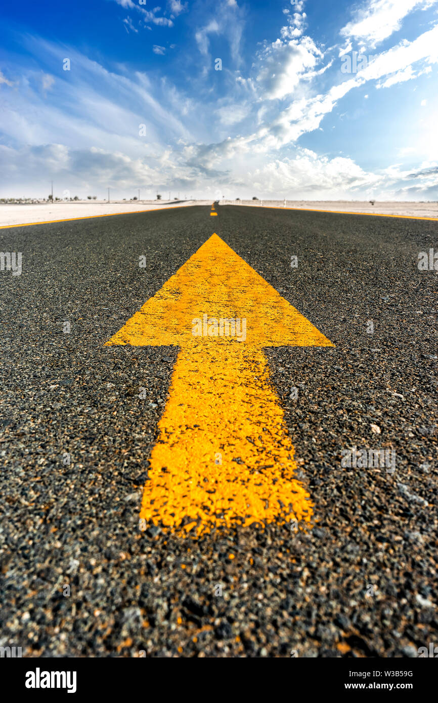 Road markings arrow hi-res stock photography and images - Alamy