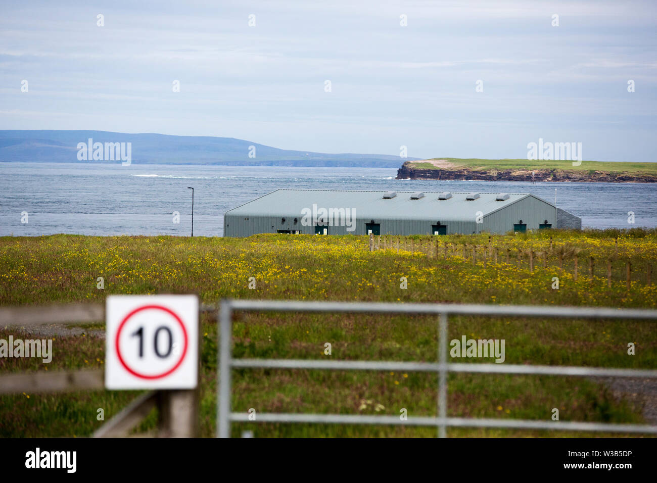 The Meygen facility in Gills Bay, Caithness, Scotland, a tidal energy ...