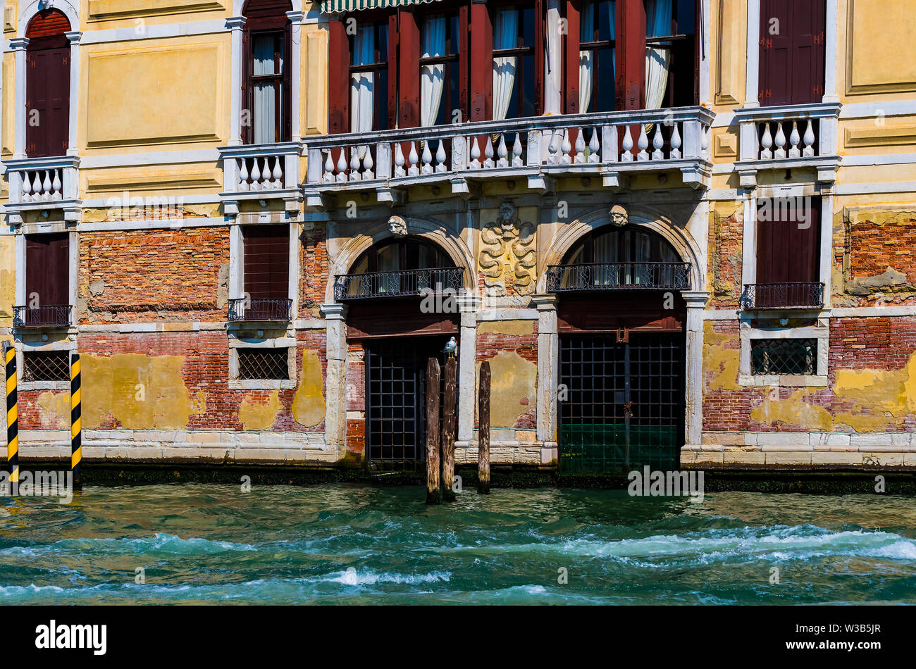 Elements of architecture of houses on the streets of the canals of the ...