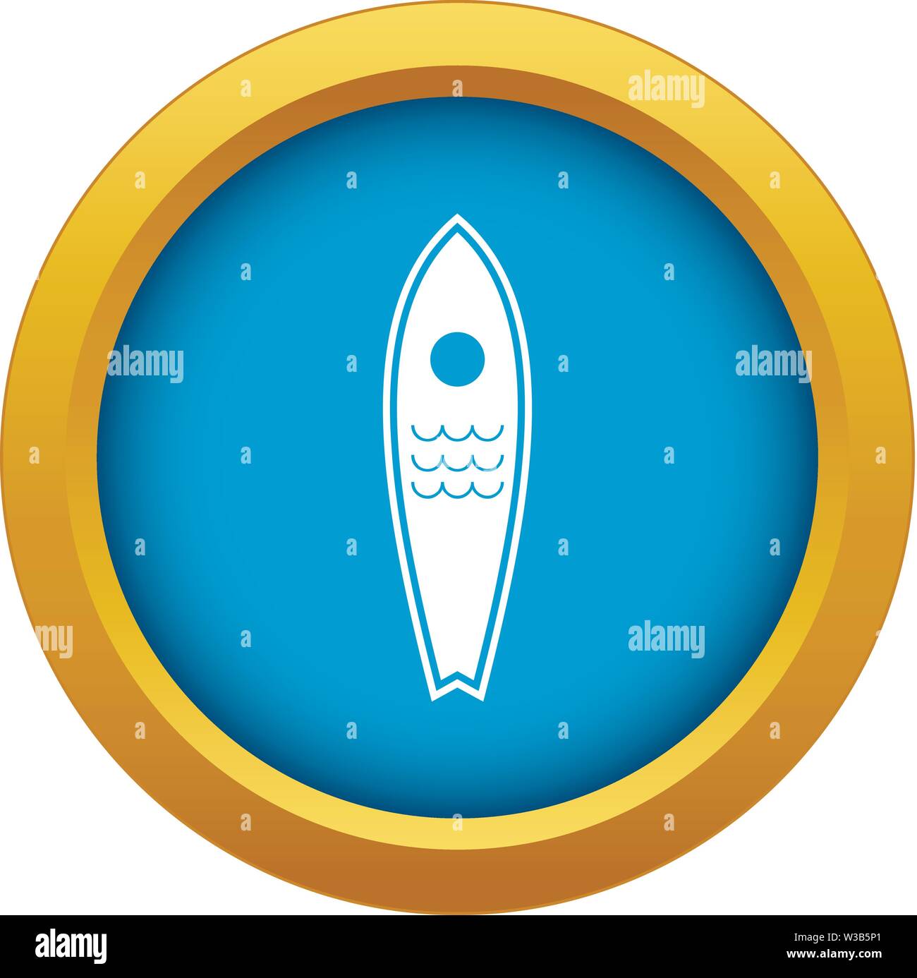 Surfboard icon blue vector isolated Stock Vector Image & Art - Alamy