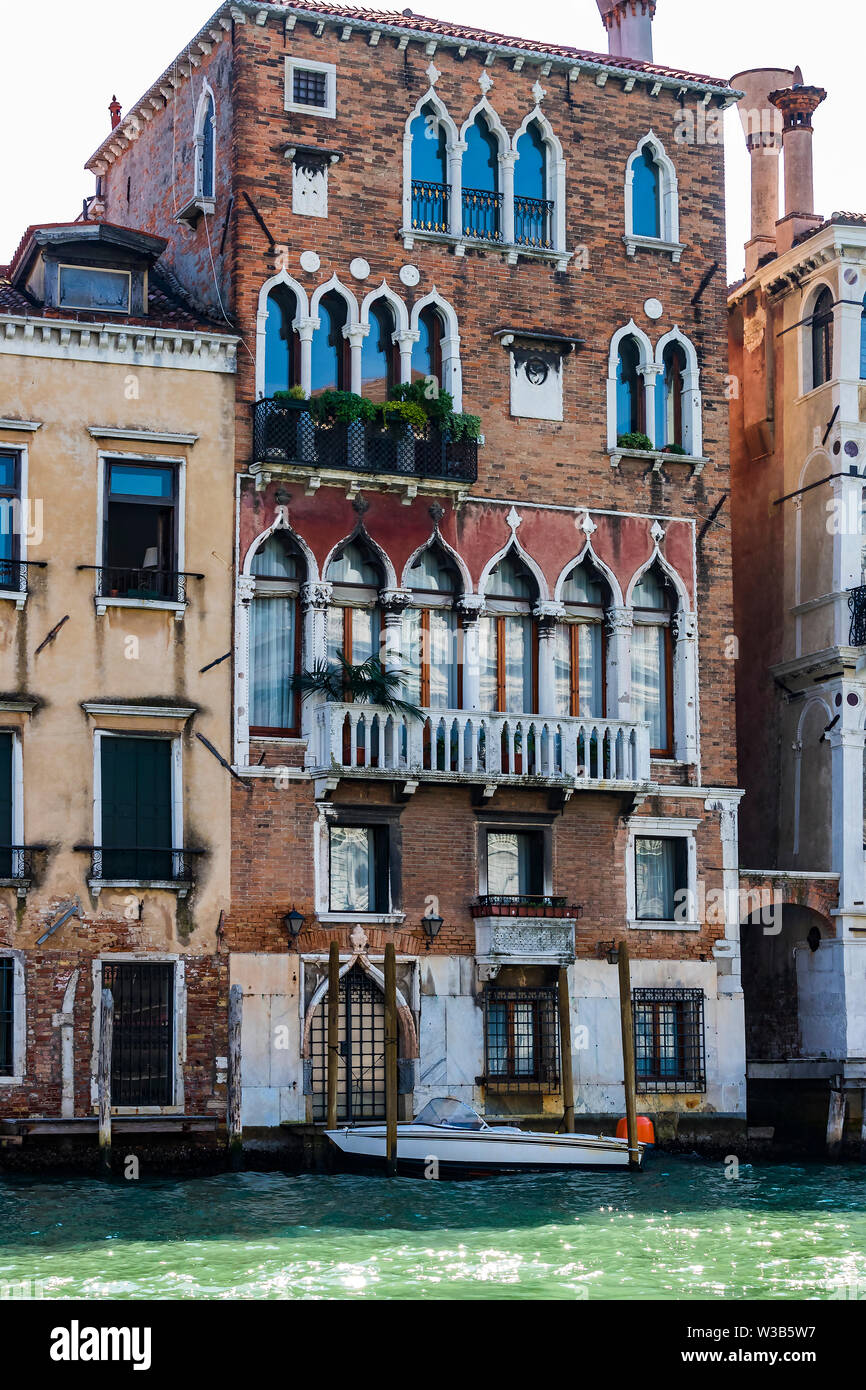 Elements of architecture of houses on the streets of the canals of the ...