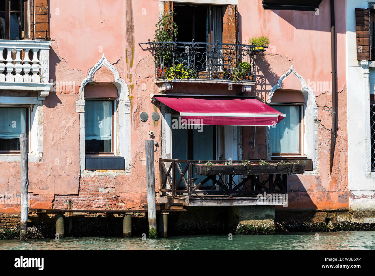 Elements of architecture of houses on the streets of the canals of the ...