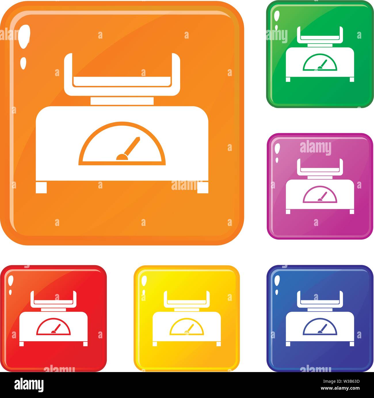 Weight scale icons set vector color Stock Vector Image & Art - Alamy